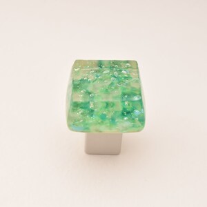 Jade Green Cabinet Hardware, Mint Green Glass Knob, Made in Michigan ...