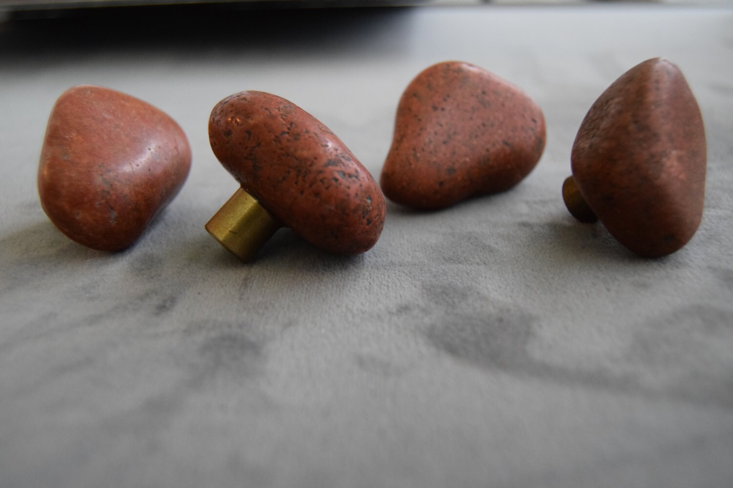 Red Rock knobmade in USAlakeshore stone hooksorange stone | Etsy