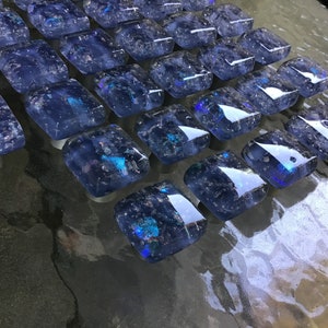 Pretty Blues Sparkly Glass Cabinet Knobs - Etsy