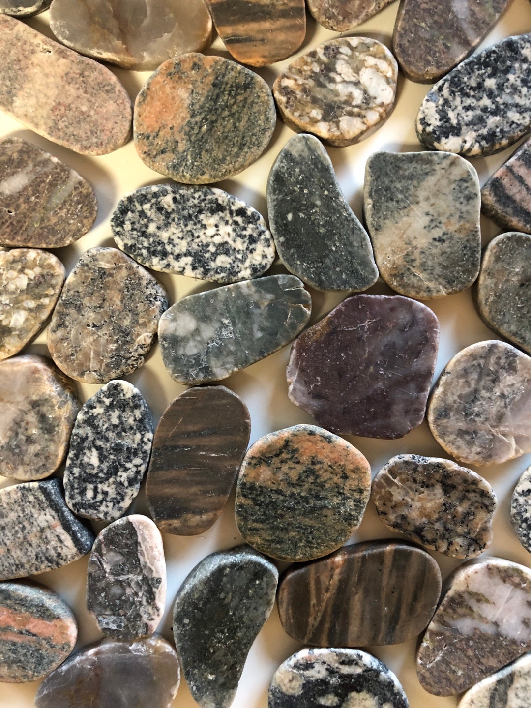 Sliced Stone Cabinet Knobs, Grey/brown/green Stones - Etsy