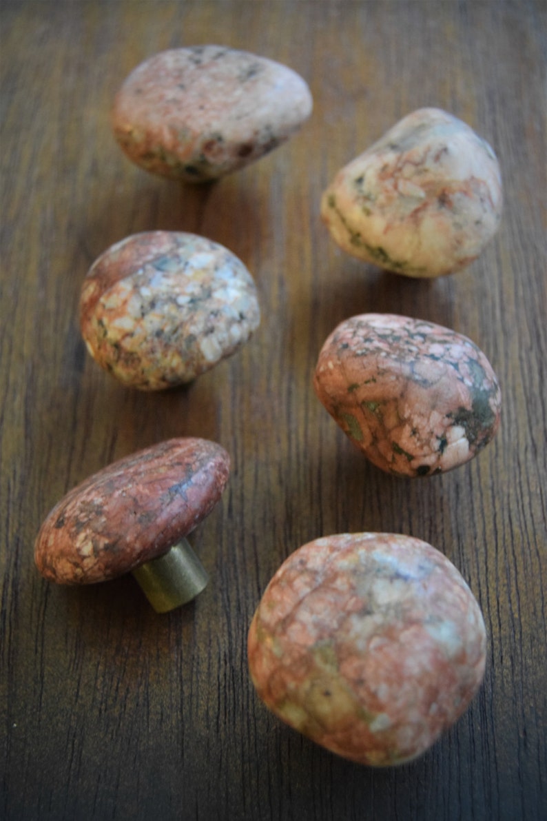 Pink Granite Knobs Rock Knobs Stone Knobs Rock Hooks Lake | Etsy