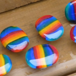Rainbow Knobs, Made in USA, Drawer Pulls, Colorful Knobs, Glass Knobs, Rainbow Drawer Knobs ...