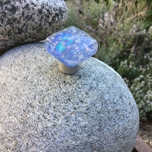 Pretty Blues Sparkly Glass Cabinet Knobs - Etsy