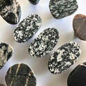 Sliced Stone Cabinet Hardware, Made in Michigan, Basalt and Granite Knobs, Mountain Midnight ...