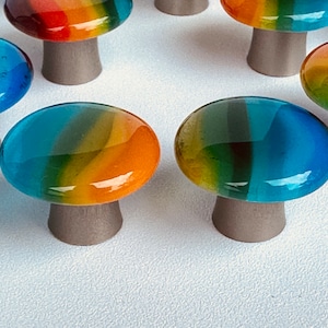 Rainbow Knobs, Made in USA, Drawer Pulls, Colorful Knobs, Glass Knobs, Rainbow Drawer Knobs ...