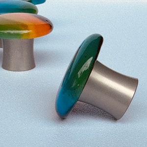 Rainbow Knobs, Made in USA, Drawer Pulls, Colorful Knobs, Glass Knobs, Rainbow Drawer Knobs ...