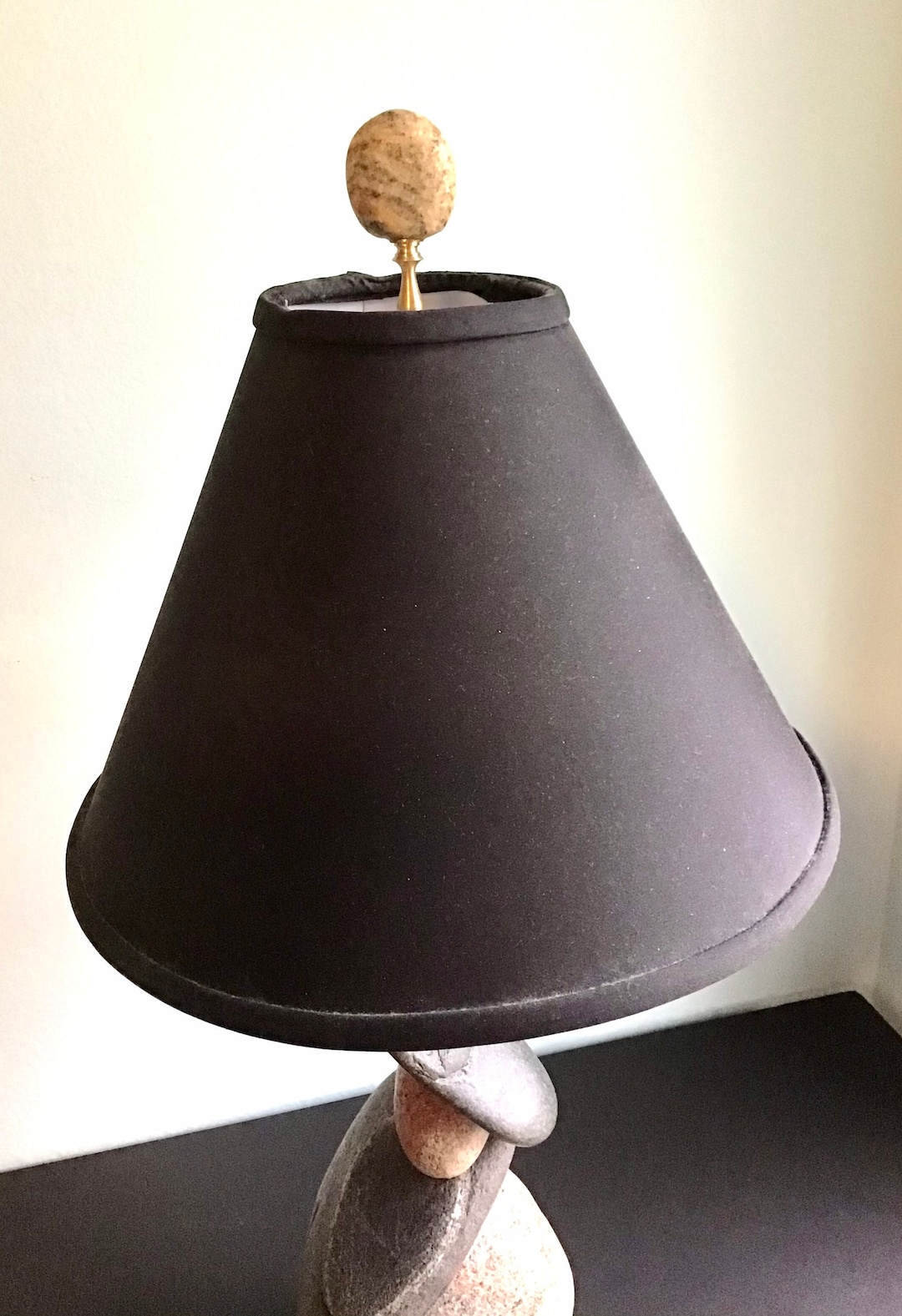 Buy White, Beige and Grey Granite Lamp Finial, Stone Lamp Finial, Rock ...