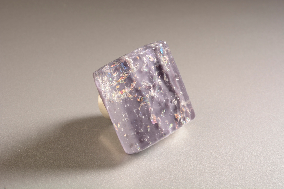 Purple Knob, Lavender Square Knob, Sparkly Knob, Made in Michigan ...