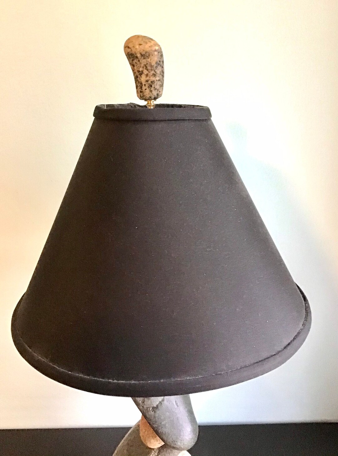 Rock Lamp Finial, Stone Lamp Finial, Lamp Topper, Natural Stone Hook ...