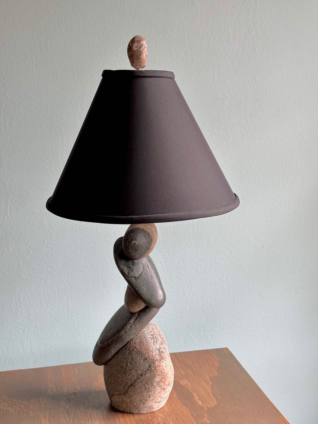 Stone Lamp Finial, Lamp Finial, Lamp Topper, Rock Lamp, Stone Lamp - Etsy