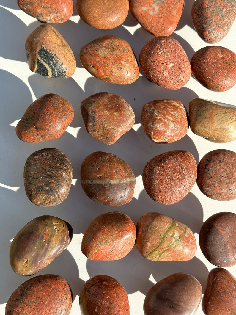 Red Rock Knob,made in Usa,lakeshore Stone Hooks,orange Stone Knob ...