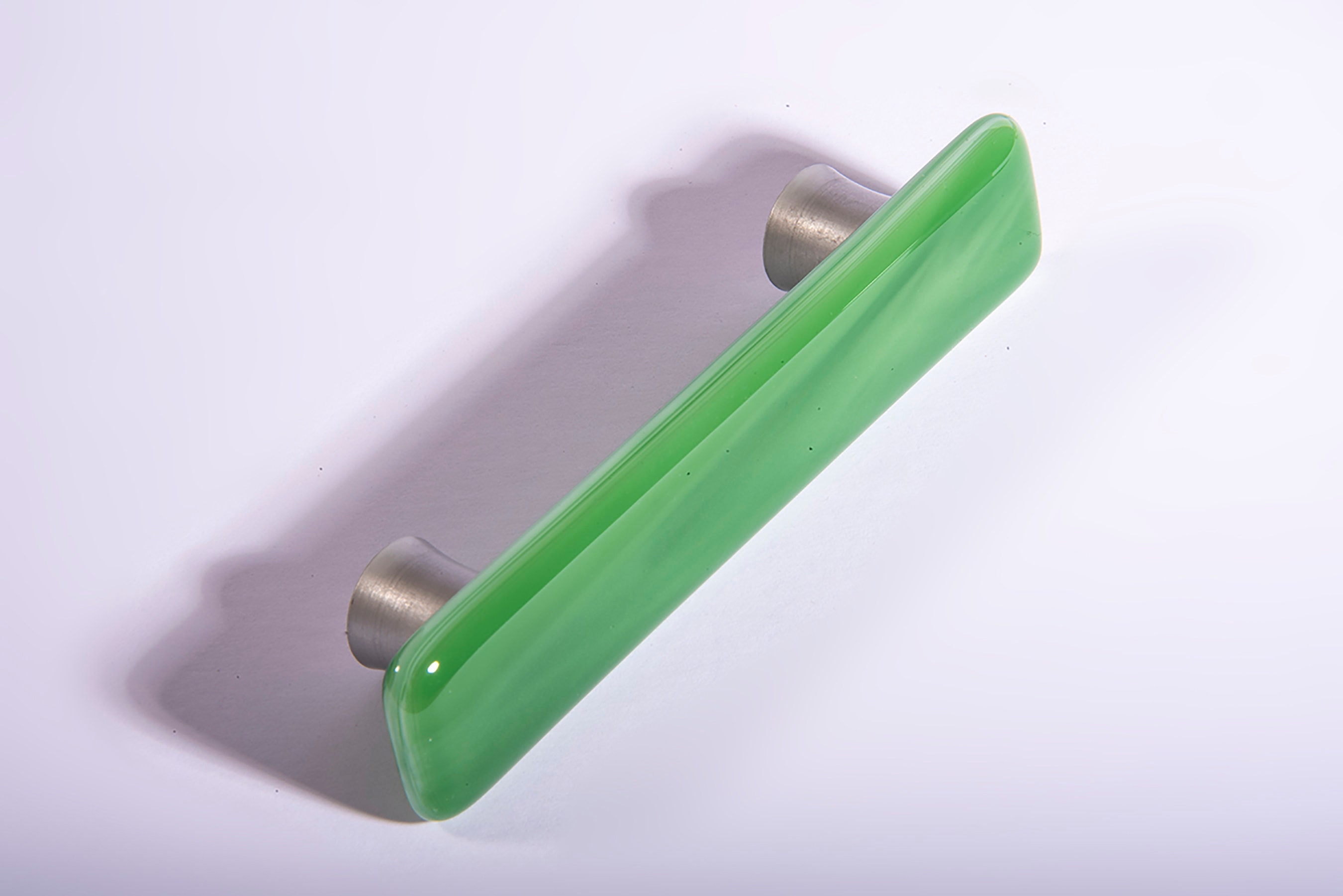 Green Knob Handcrafted in USA Green Glass Cabinet Pull | Etsy