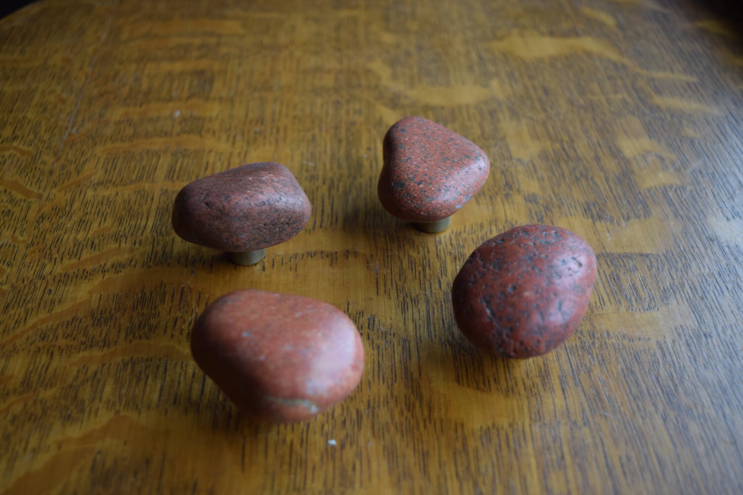 Red Rock Knob,made in Usa,lakeshore Stone Hooks,orange Stone Knob ...