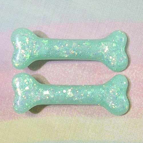 Pastel Goth Bone Clips Creepy Cute Bone Hair Clips Glitter - Etsy