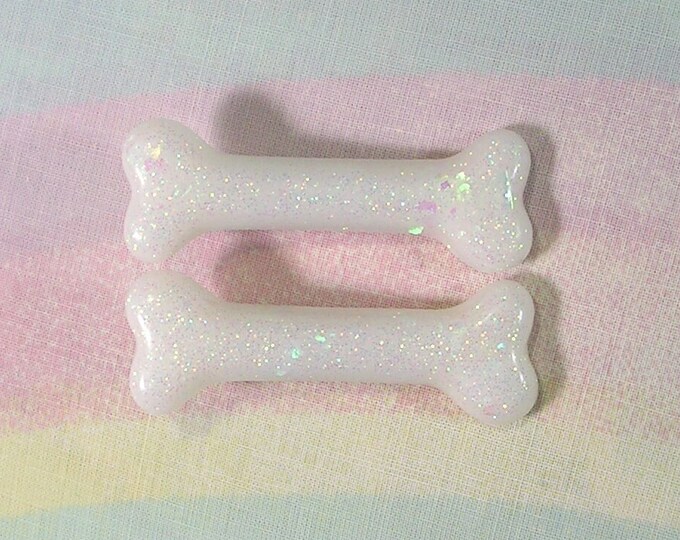 Pastel Goth Bone Clips Creepy Cute Bone Hair Clips Pebbles - Etsy