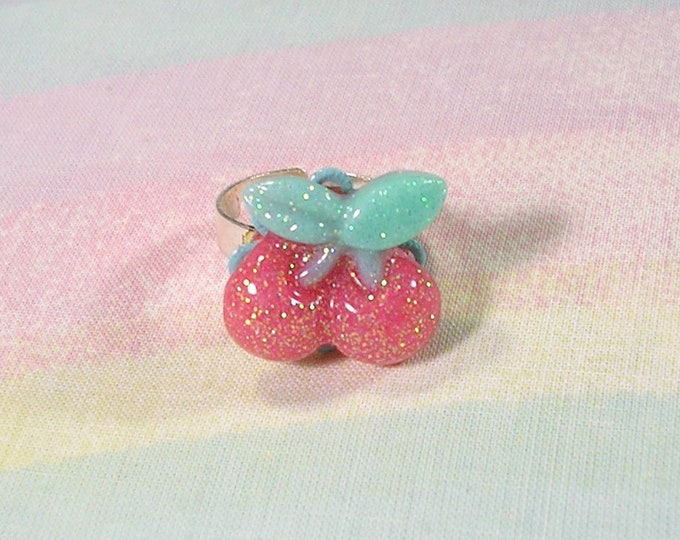 Decora Ring, Pop Kei Ring, Cherry Ring, Fruit Ring, Kawaii Ring, Fairy ...