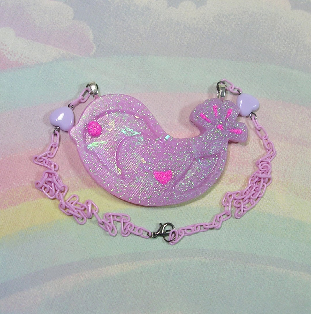 Fairy Kei Bird Necklace, Kawaii Jfashion, Cinderella Style - Etsy