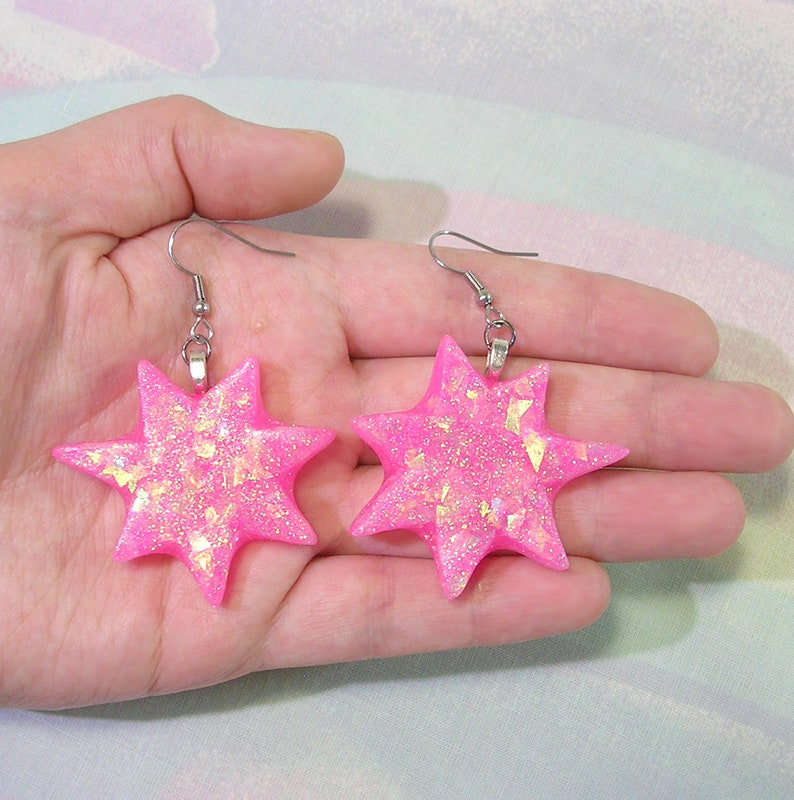 Jem Earrings Jem Costume Jem and the Holograms 80s | Etsy