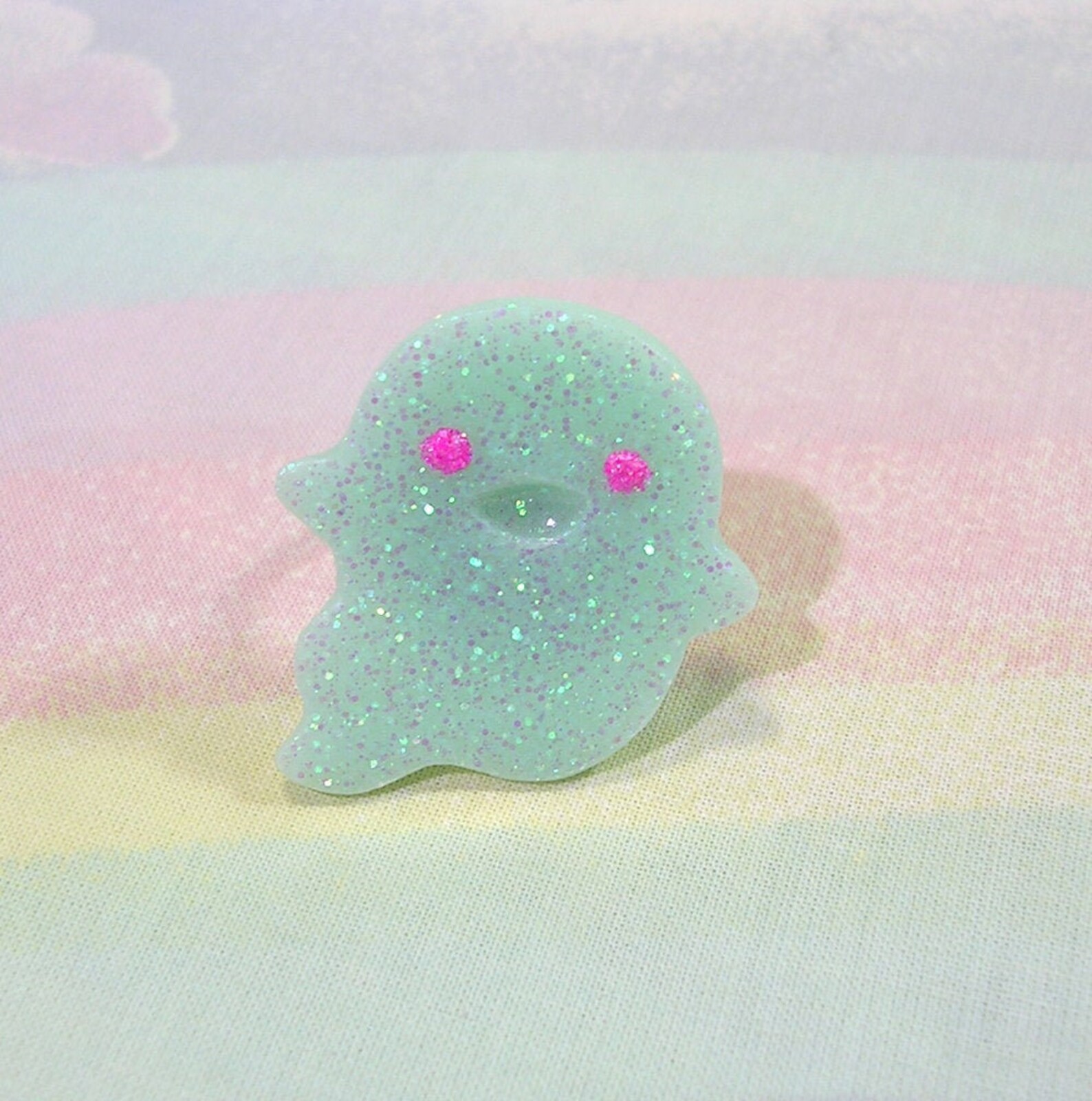 Pastel Goth Ring Creepy Cute Ring Halloween Ring Glitter - Etsy