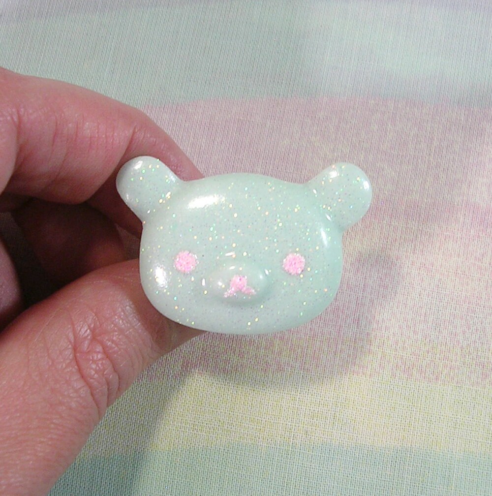 Fairy Kei Ring Pop Kei Ring Decora Ring Kawaii Bear Ring - Etsy