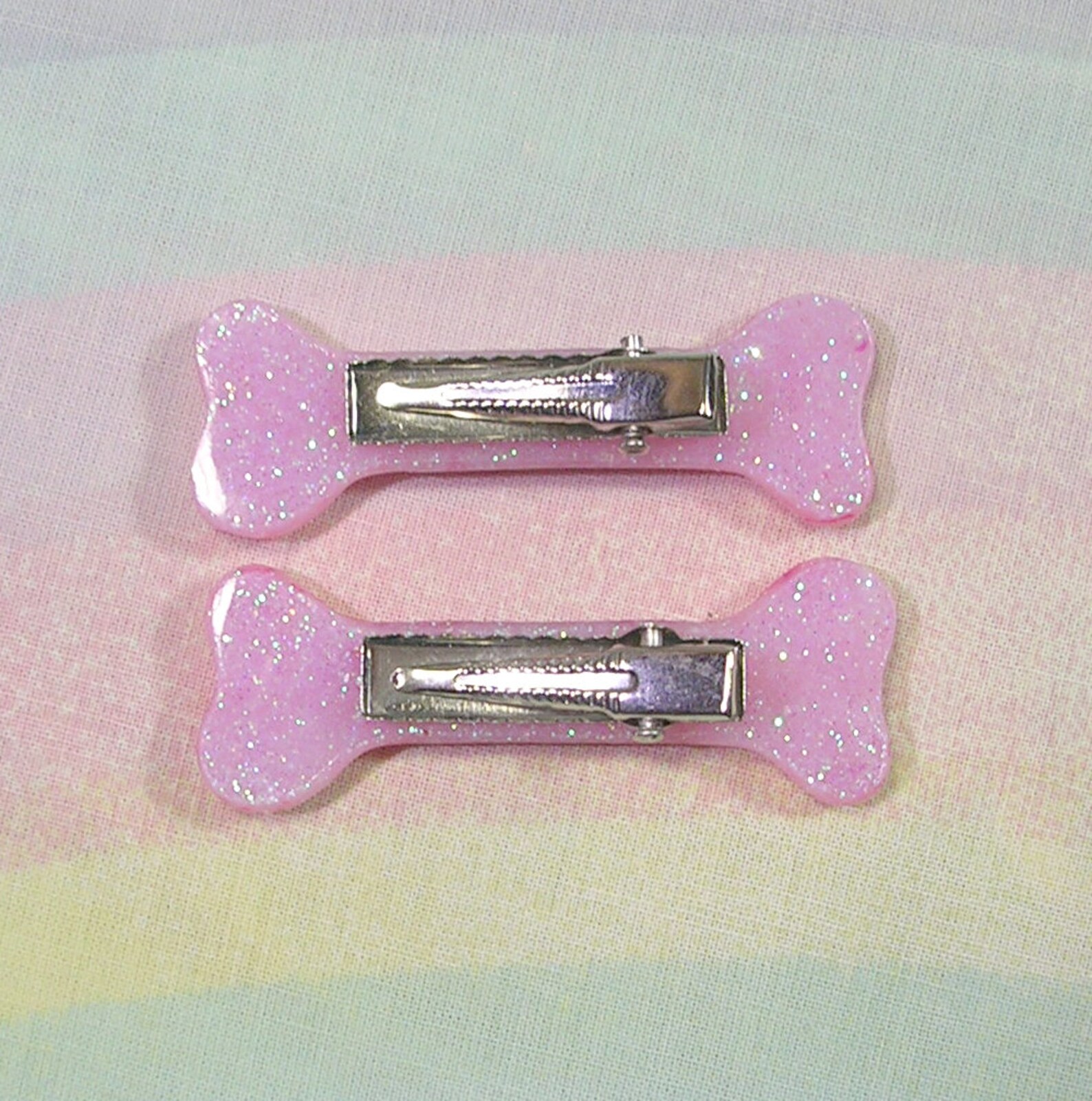 Pastel Goth Bone Clips Creepy Cute Bone Hair Clips Glitter | Etsy