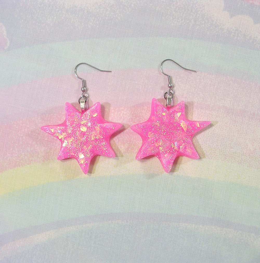 Jem Earrings Jem Costume Jem and the Holograms 80s | Etsy