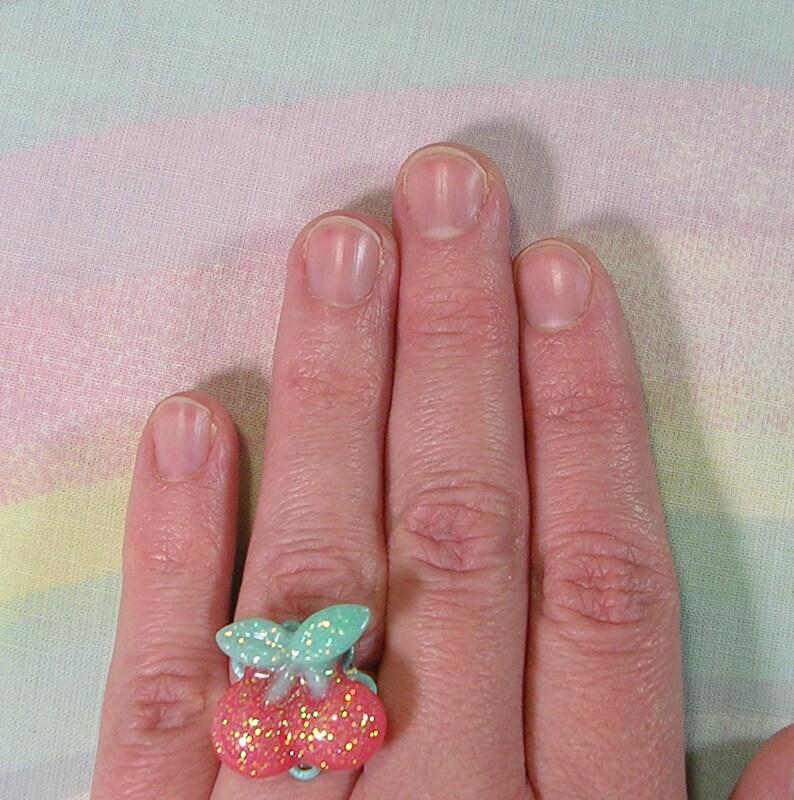 Decora Ring Pop Kei Ring Cherry Ring Fruit Ring Kawaii - Etsy
