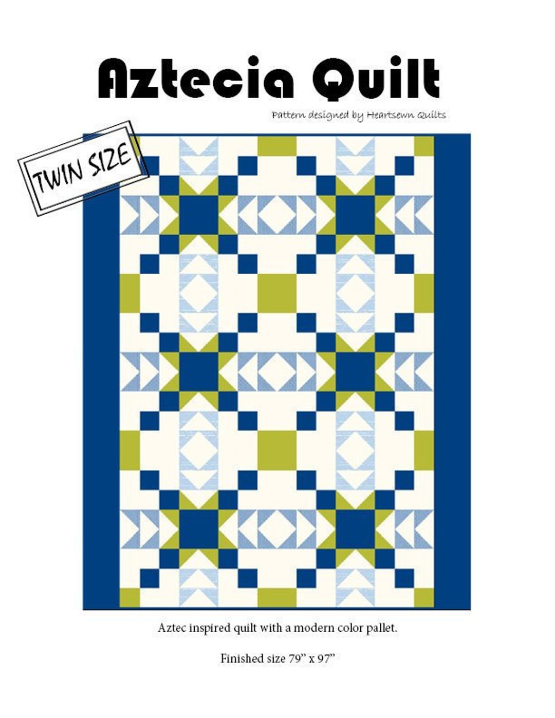 Easy Southwestern Quilt Pattern Quilting Modern Twin - Etsy