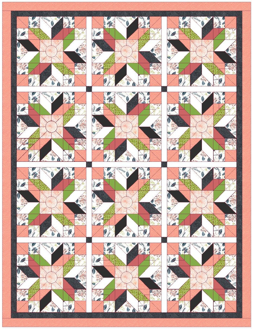 Modern Heirloom Quilt Pattern - Quilting - Intermediate, Antique ...