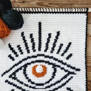 All-seeing Eye Tapestry Crochet Pattern, Eye of Providence Wall Hanging ...