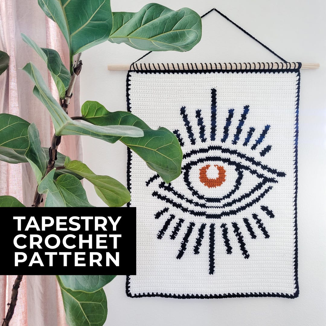 All-seeing Eye Tapestry Crochet Pattern, Eye of Providence Wall Hanging ...