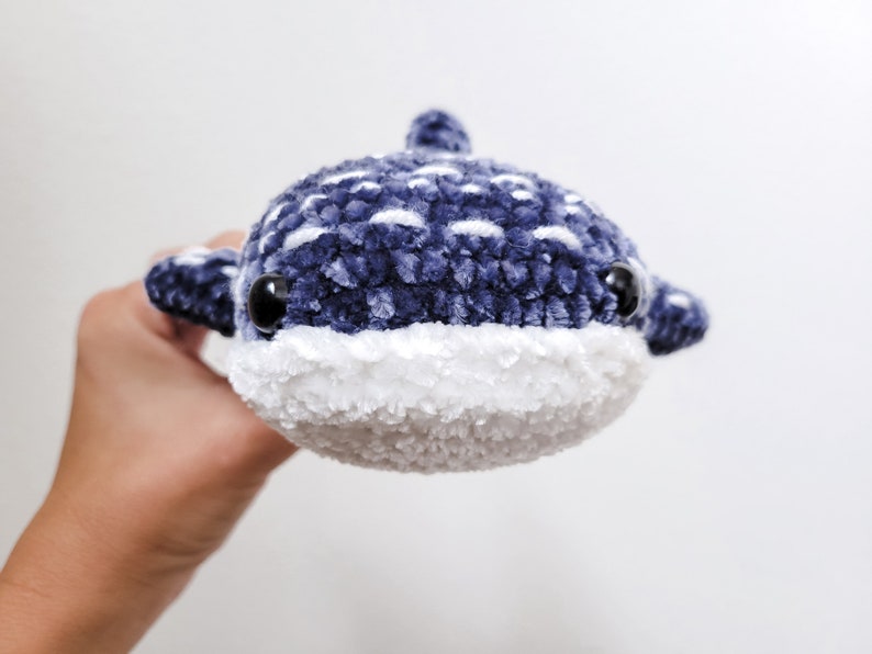 Velvet Whale Shark Plushie Crochet Cuddle Stuffy Nursery - Etsy