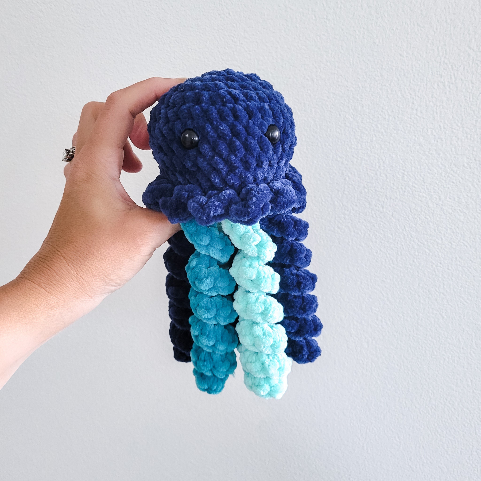 Soft Jellyfish Plushie, Handmade Sea Creature Stuffed Animal, Ocean ...