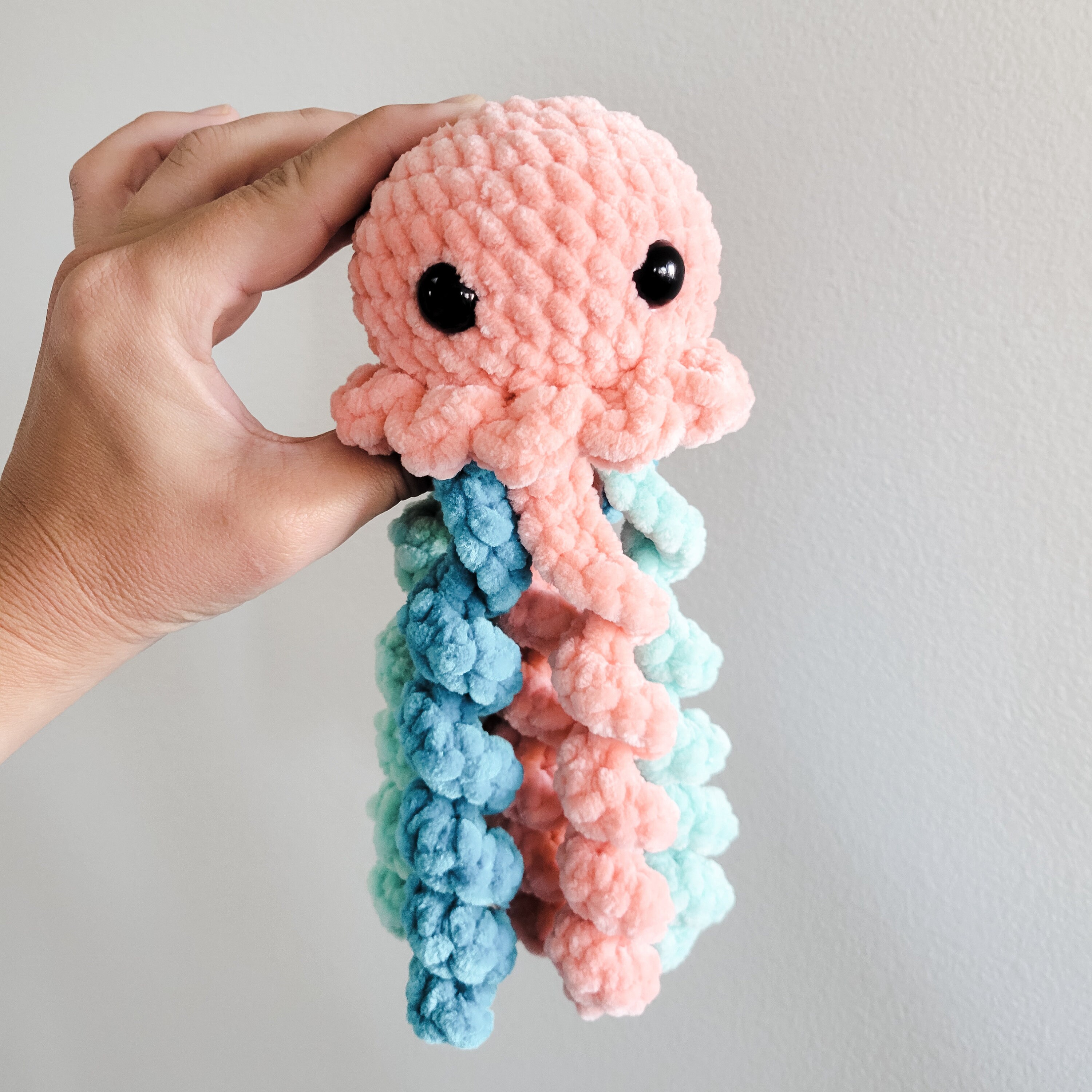 Soft Jellyfish Plushie, Handmade Sea Creature Stuffed Animal, Ocean ...