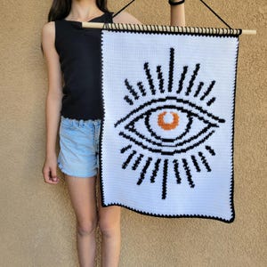 All-seeing Eye Tapestry Crochet Pattern, Eye of Providence Wall Hanging ...