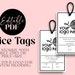 Custom Printable Price Tag Template: Boutique Clothing Labels (digital ...