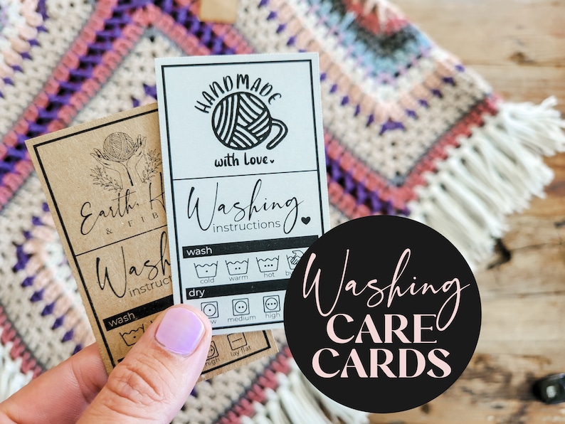 Fiber Art Template Bundle: Crochet Knit Care Cards (digital Download ...