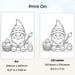 Easter Gnome Coloring Page - Cute Printable Holiday Fun | Relaxing ...
