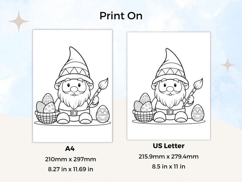Easter Gnome Coloring Page - Cute Printable Holiday Fun | Relaxing ...