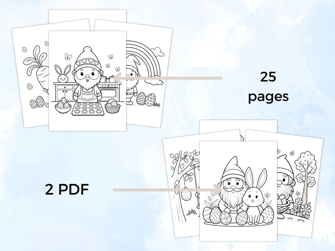 Easter Gnome Coloring Page - Cute Printable Holiday Fun | Relaxing ...