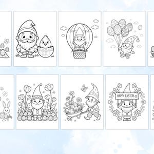 Easter Gnome Coloring Page - Cute Printable Holiday Fun | Relaxing ...