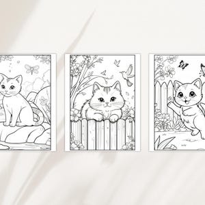 6 Cute Cat Printable Coloring Pages – Fun & Relaxing Activity for All ...