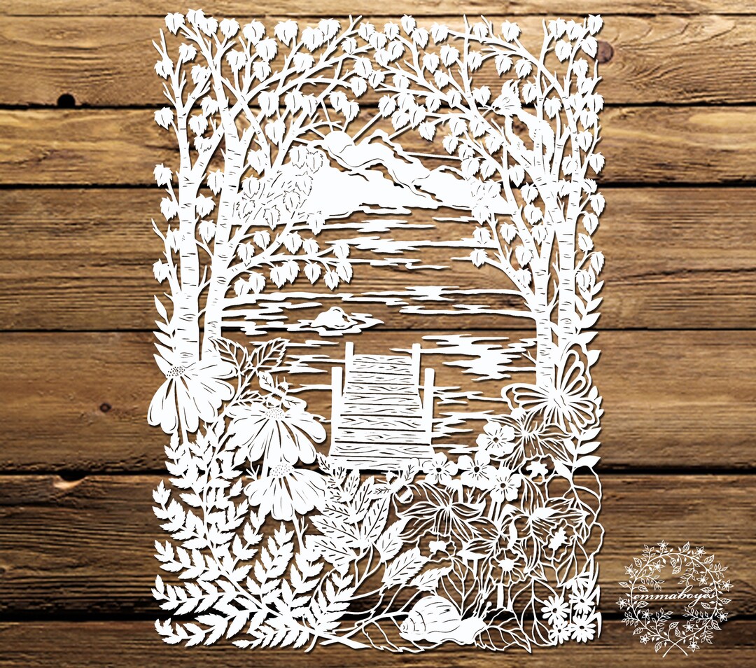 EMMA BOYES Papercut Template 'the Lakes' DIY - Etsy