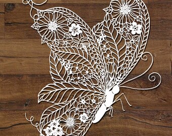 EMMA BOYES Papercut Template 'butterfly' DIY - Etsy