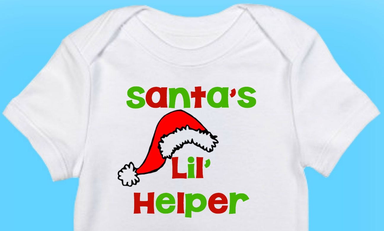 Christmas Baby Gift Santa's Lil Helper Christmas - Etsy