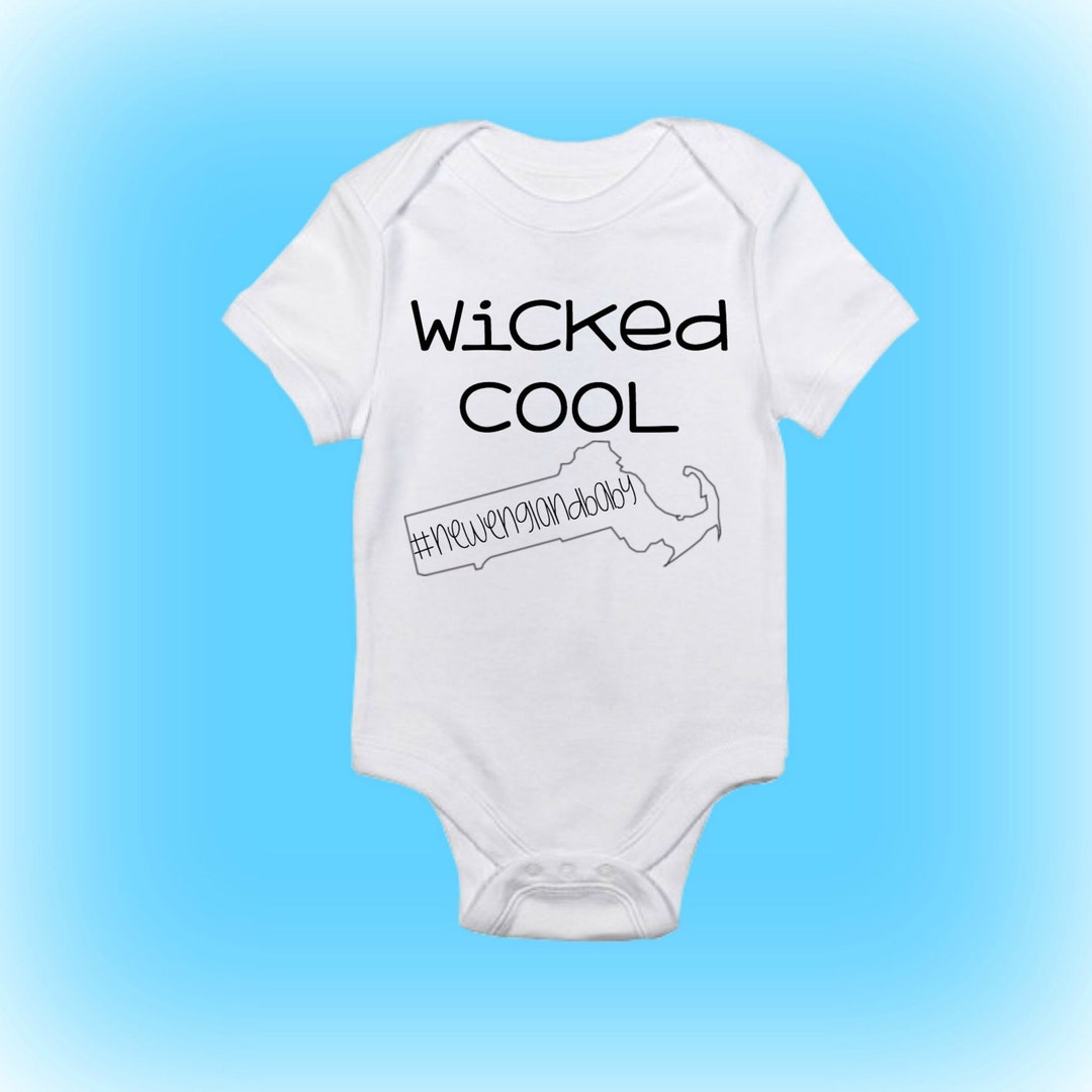Massachussetts Onesie® - Wicked Cool Onesie®-new England Baby Onesie ...