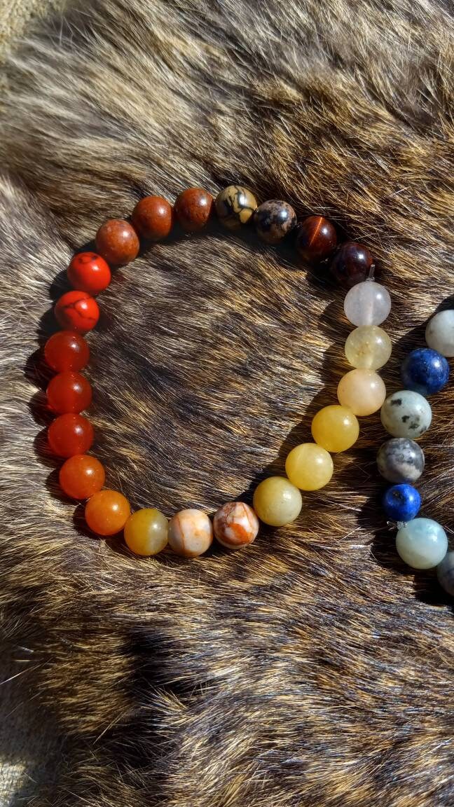 Set of Earth Elements Grounding Gemstone Bracelets earth - Etsy