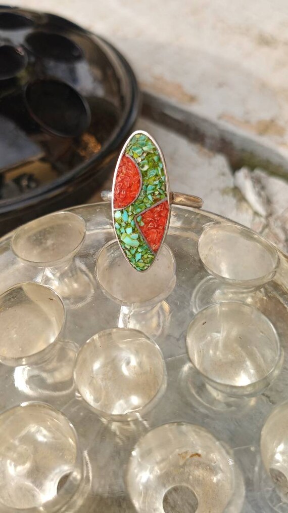 Vintage Sterling Silver Native American Style Ring | Etsy