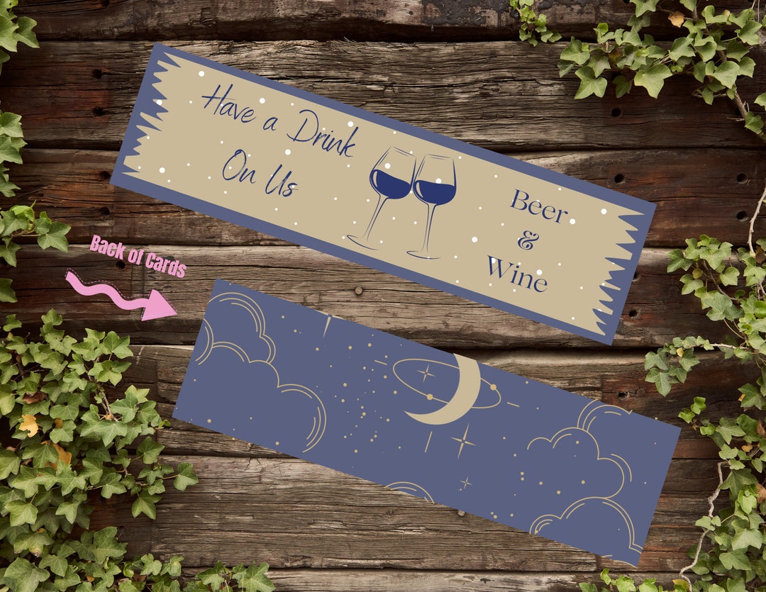 Editable Printable Drink Tickets for Weddings Special Occasions ...