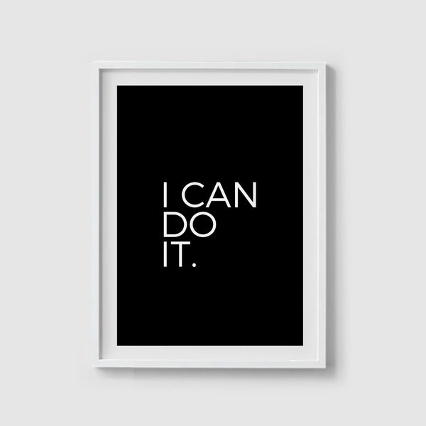 I Can Do It Poster - Etsy